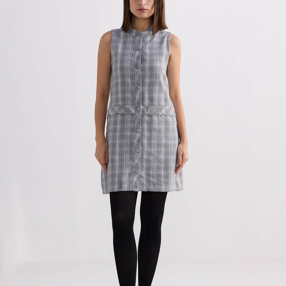 Grey Shift Dress: Sustainable Cotton Tweed – Reistor
